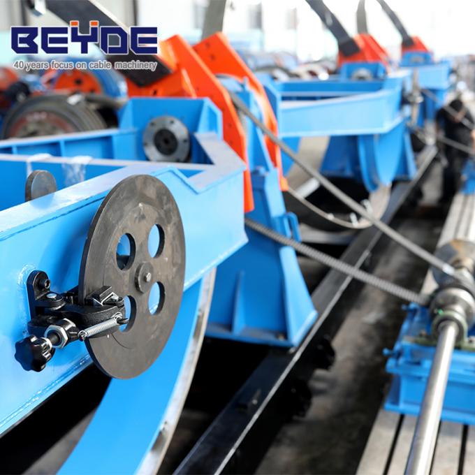 Bow Power Cable Machine , Wire Buncher Machine With Yaskawa Motor